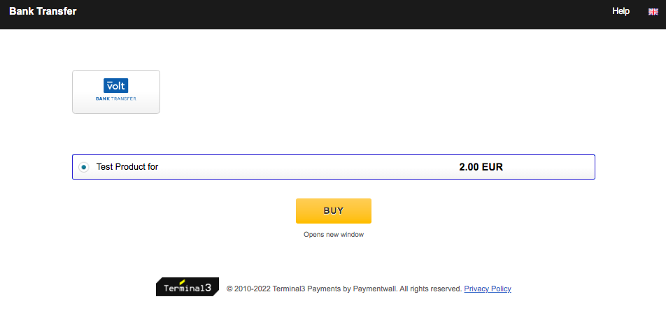 Payment Method - Bank Transfer Europe