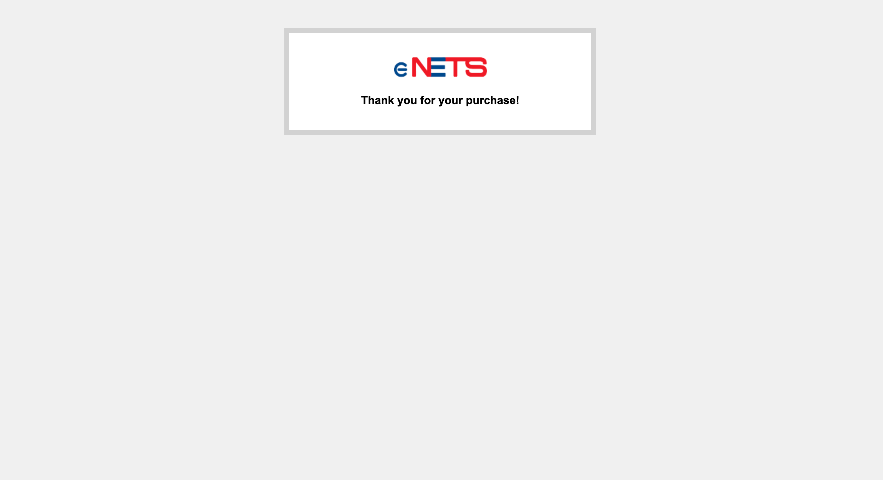 Payment Method - eNETS