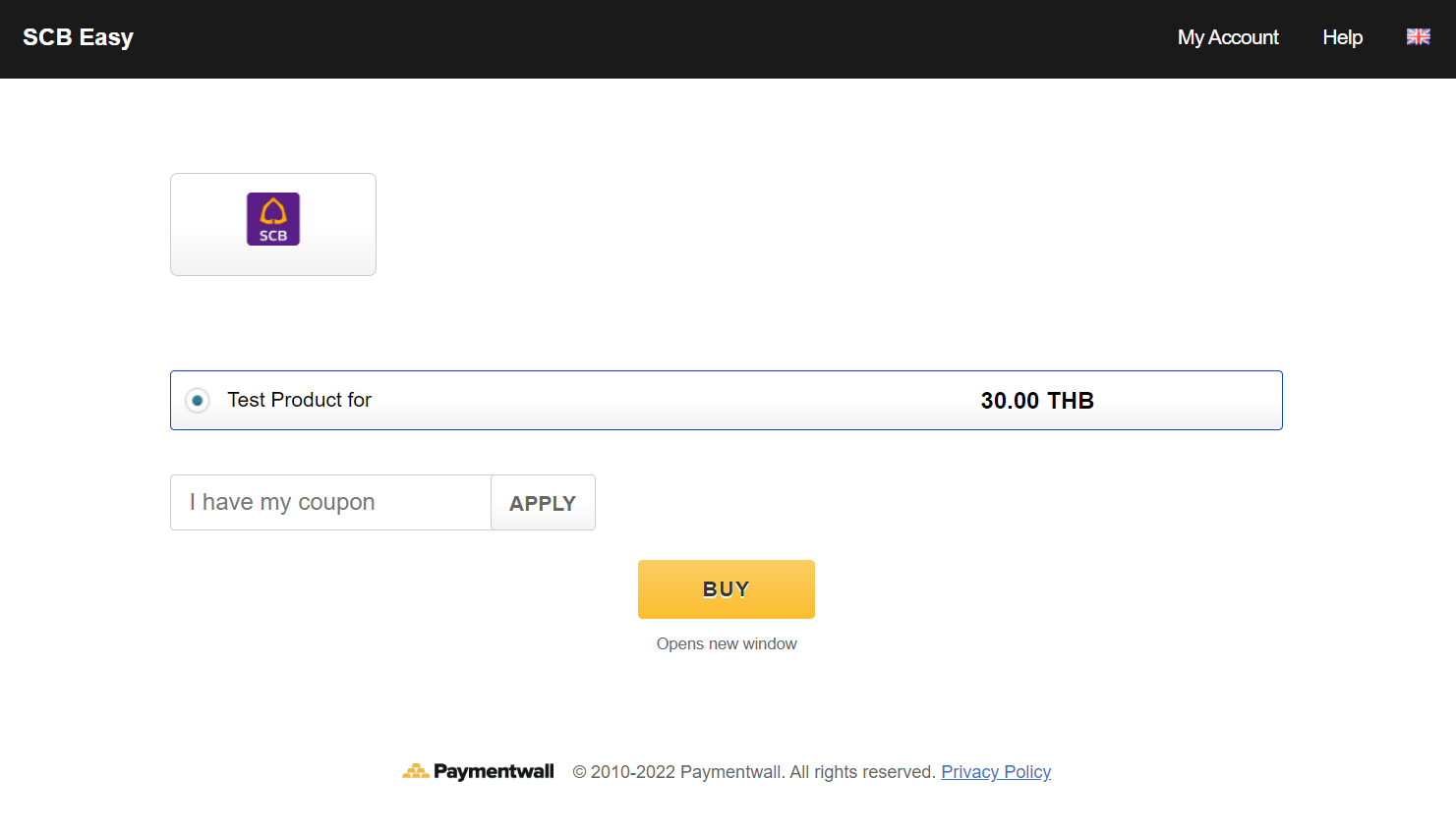 Payment Method - SCB Easy