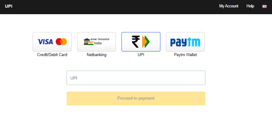 Payment Method - UPI