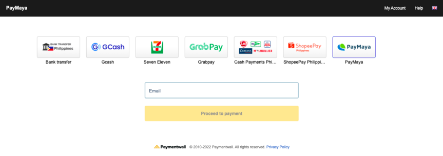 Payment Method - PayMaya
