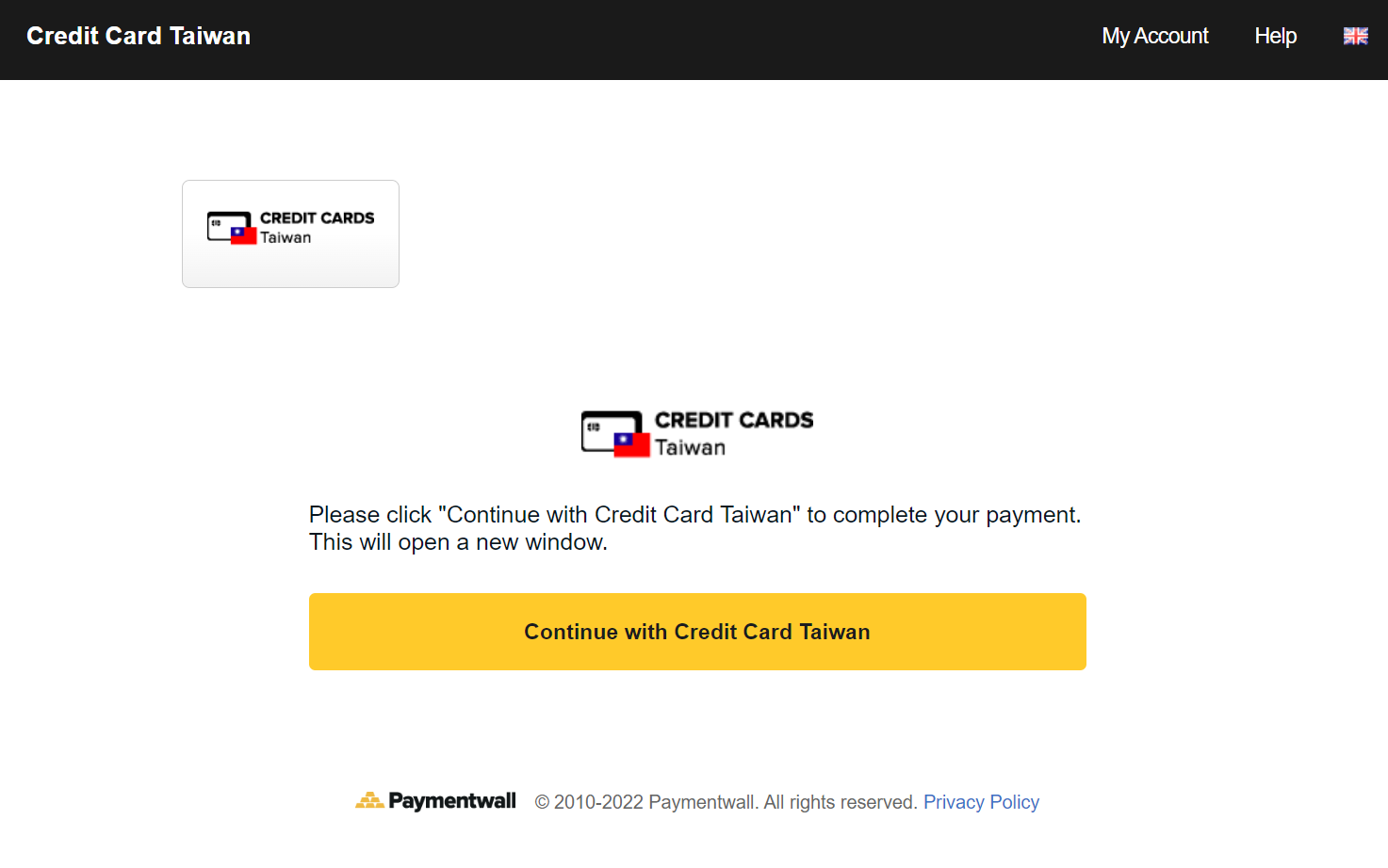 Payment Method - Credit Cards Taiwan