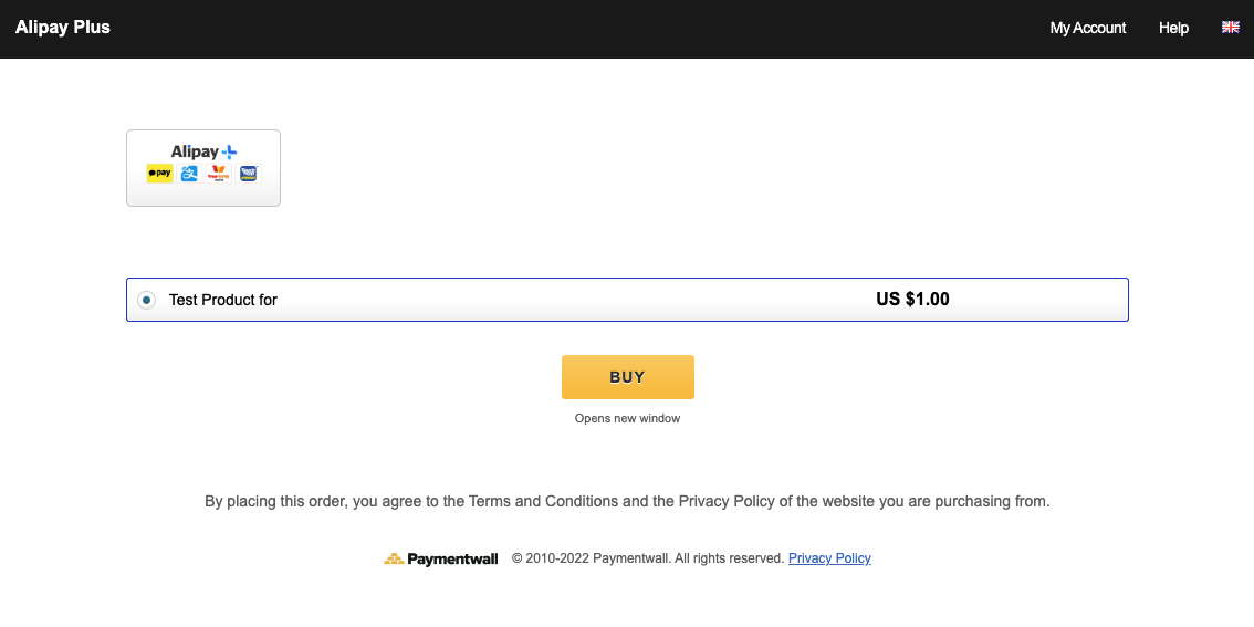 Payment Method - Alipay+